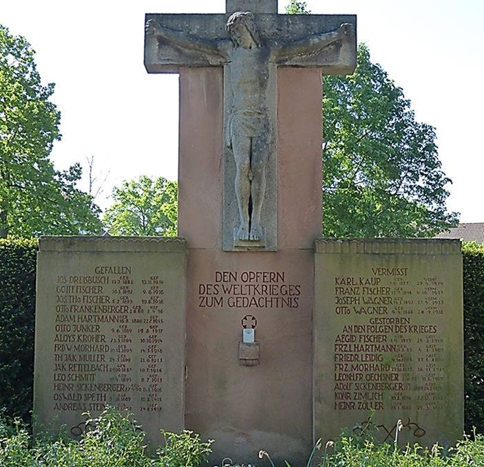 Weltkrieg-1-Denkmal Friedhof Aschaffenburg-Leider - Heinrich ...